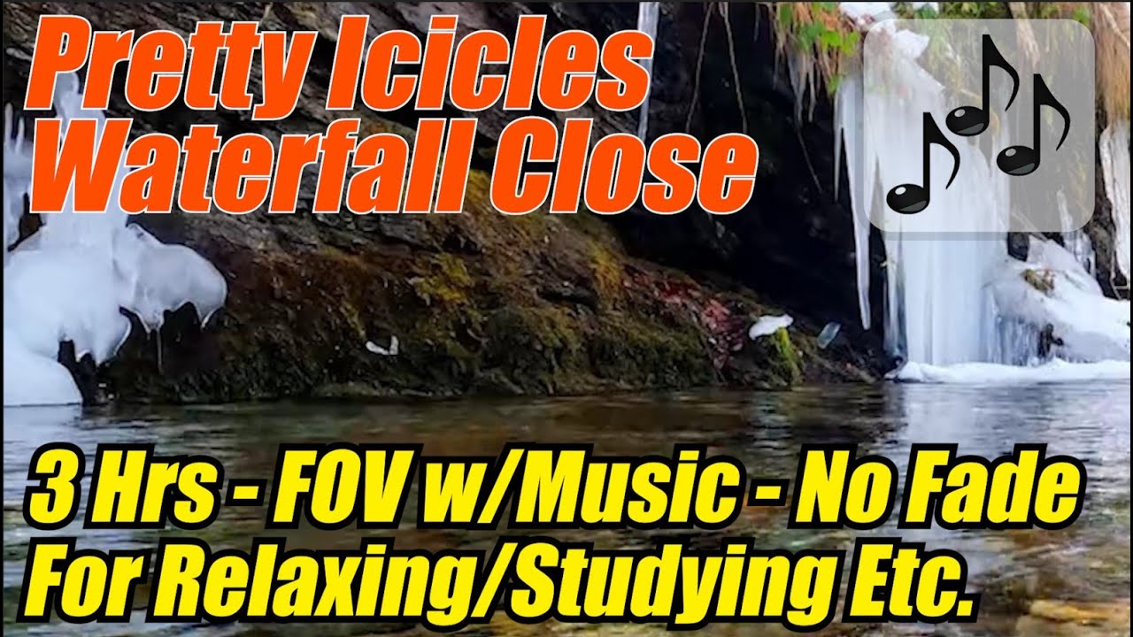 RELAX with Sparkling Icicles, Gentle Flowing Stream and Soothing Music ...