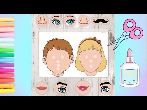 Girl and Boy Cut And Paste | Easy Activity for kids - YouTube