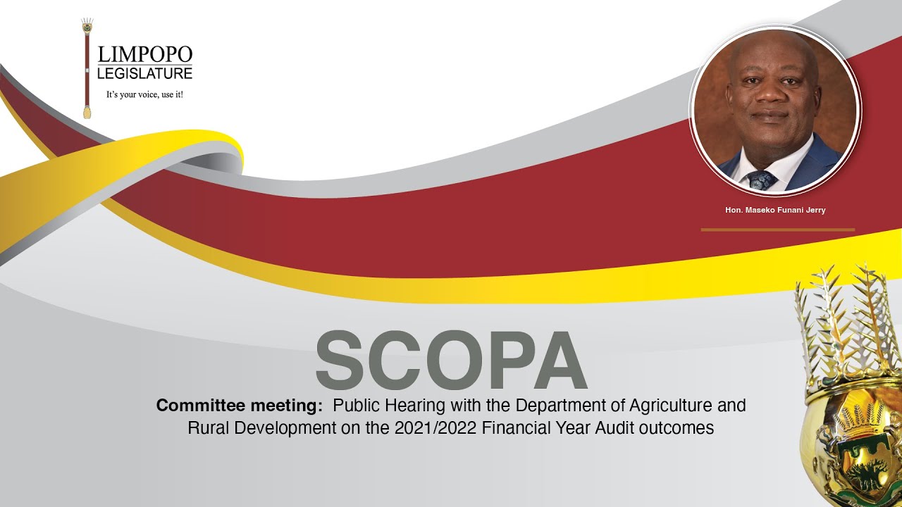 SCOPA HEARING: Department of Agriculture and Rural Development - YouTube