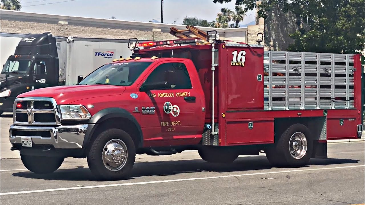 LACoFD Utility 16 Responding - YouTube