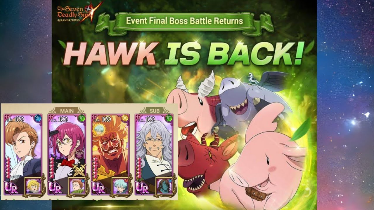 FINAL BOSS HAWK FARM 3 TURN EZ PZ NO ULTIMATE | 7DS GRAND CROSS - YouTube