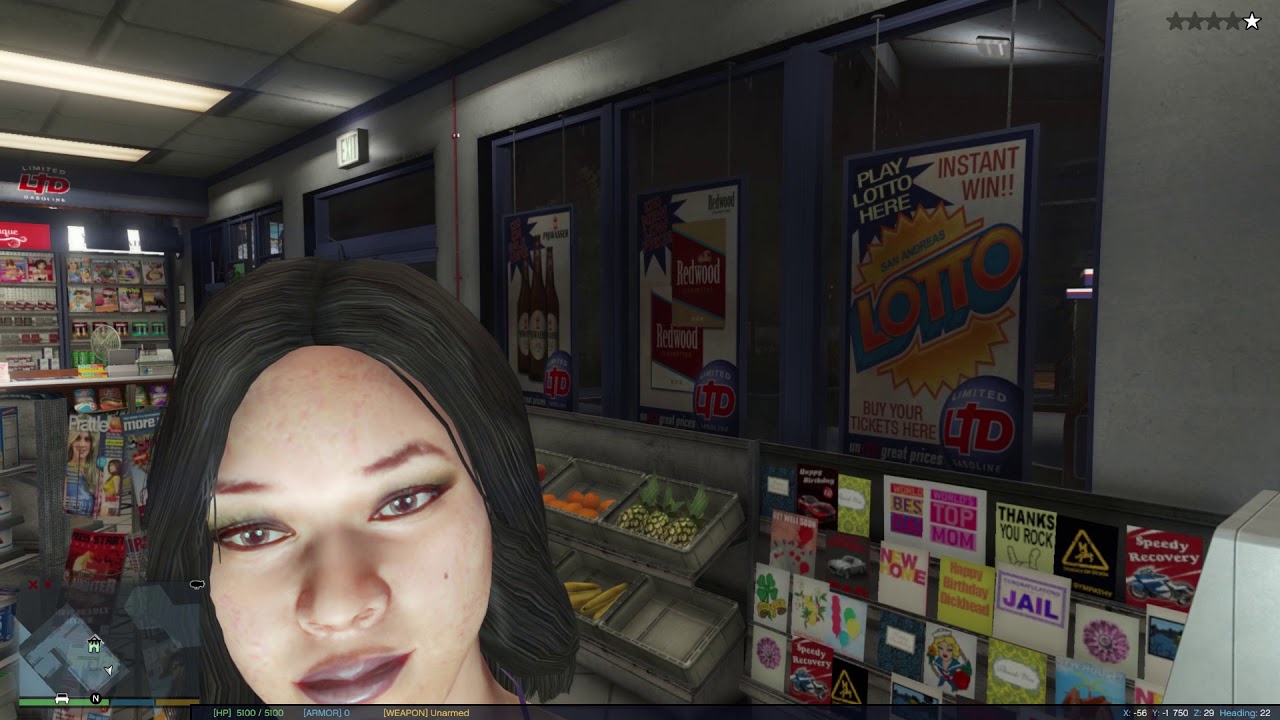 Grand Theft Auto V Sexy Chick Killing Cashier Compilation 1 - YouTube