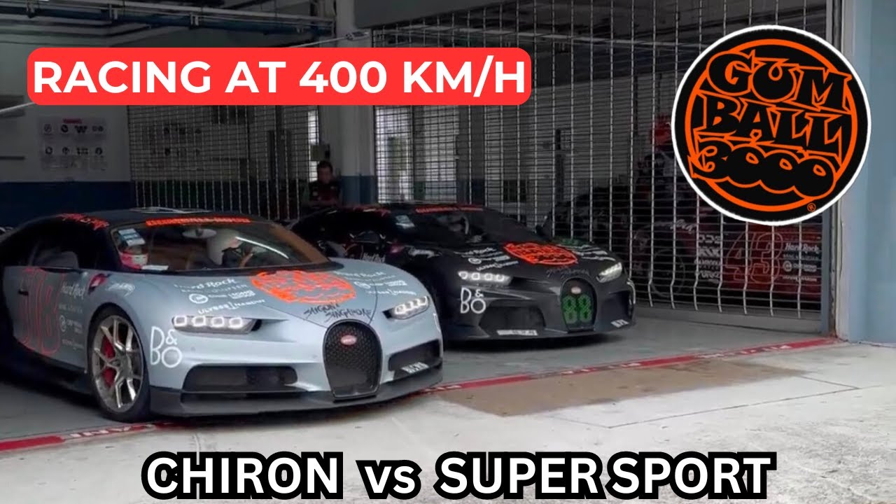 CHIRON SS HIT TOP SPEED┃440 km/h🔥┃GUMBALL 3000┃CGT, REGERA, HUAYRA BC ...