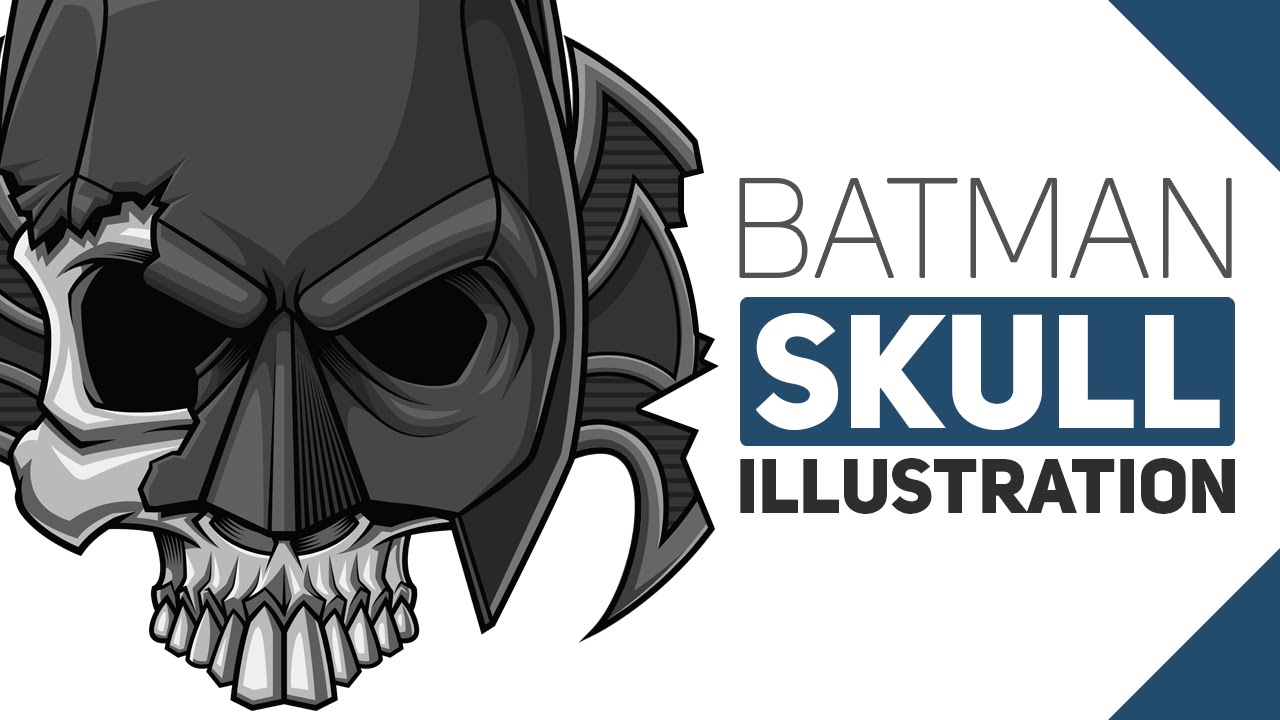 Batman Skull - Illustration (SpeedArt) - YouTube
