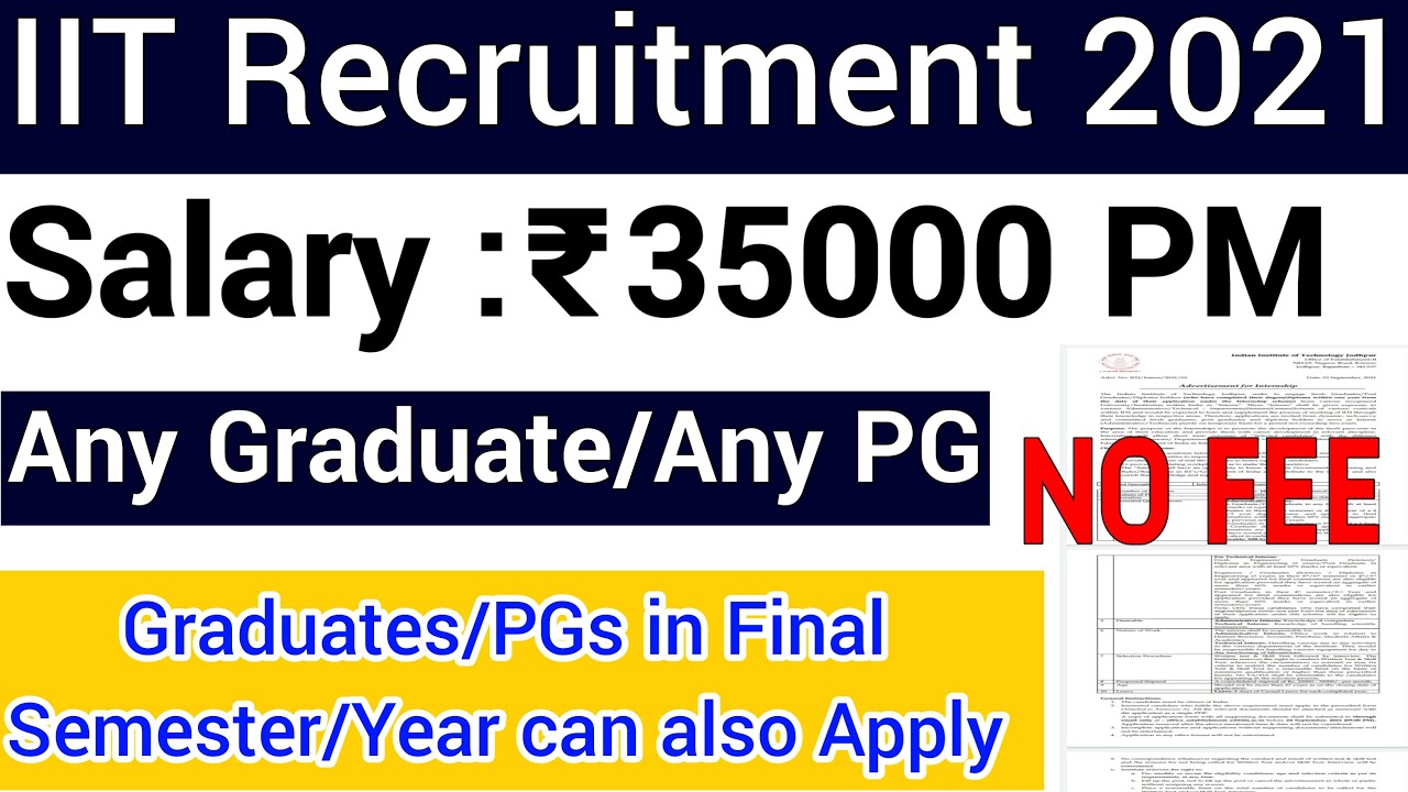 JOBS FOR ANY POST GRADUATE / ANY GRADUATE IN IIT I FINAL YEAR / SEM ...