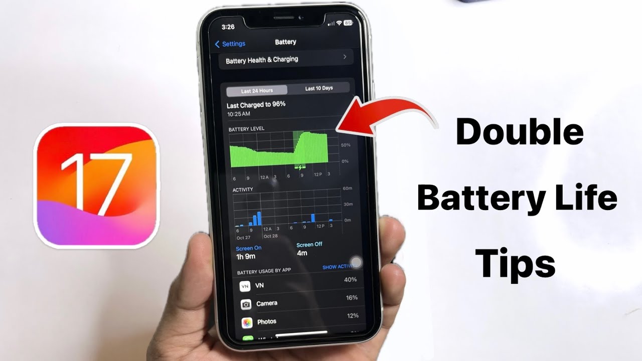 iOS 17 Double Battery Life on any iPhone - iOS 17 Important Tips - YouTube