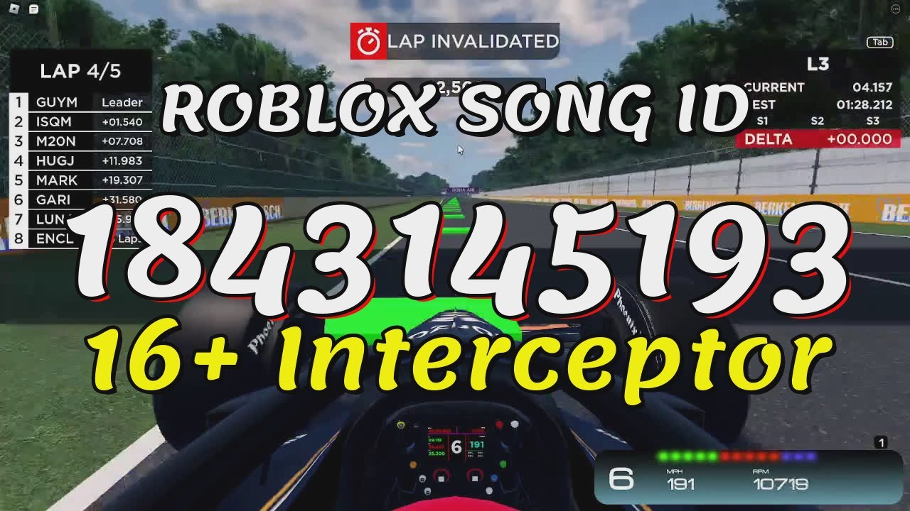 16+ Interceptor Roblox Song IDs/Codes - YouTube