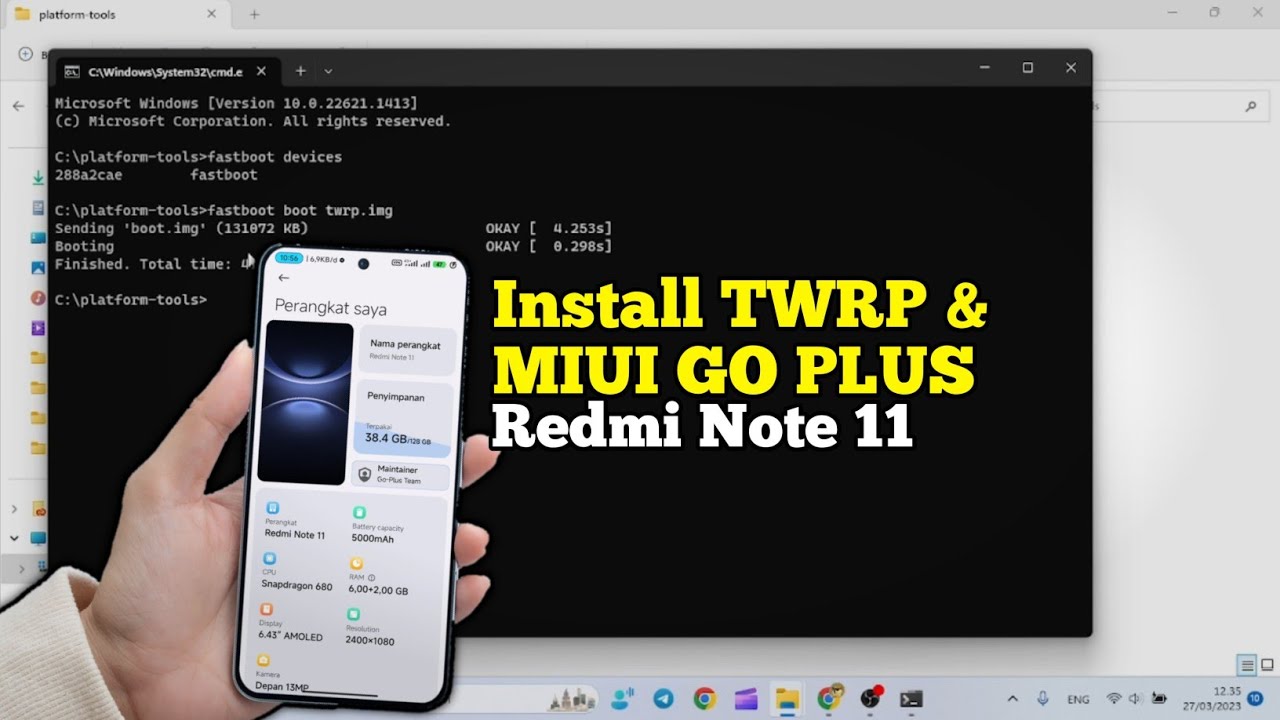 Tutorial Install TWRP & Instal MIUI Go Plus Redmi Note 11 SPES/SPESN 🔥 ...