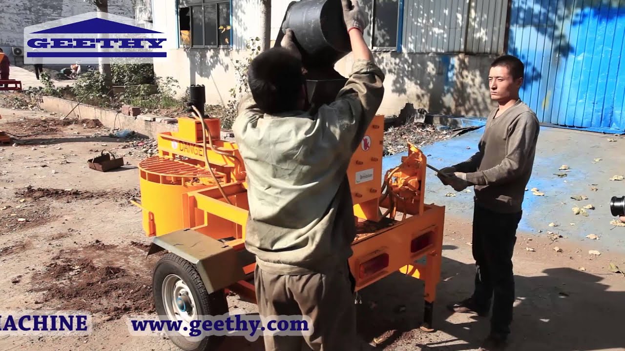 M7MI hydraform interlocking brick machine in kenya - YouTube