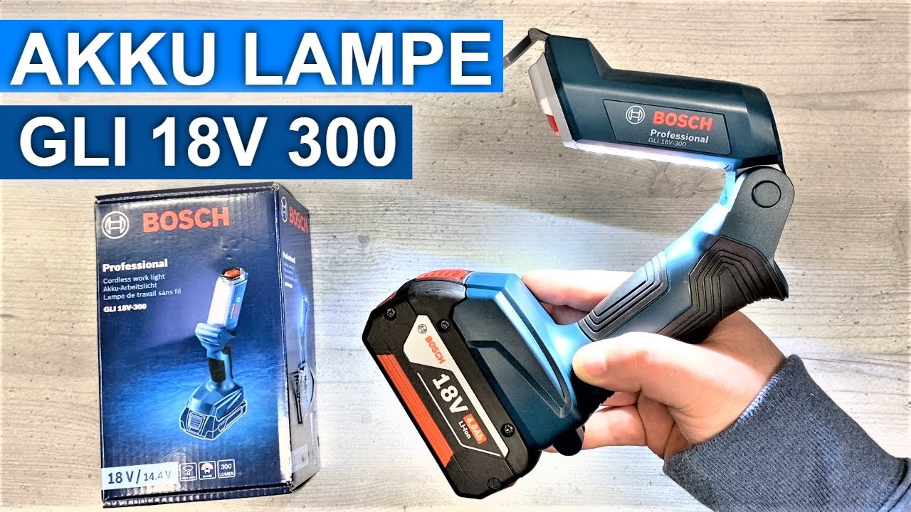 Das ist die GLI 18V 300 Akku LED Lampe von Bosch Professional - YouTube