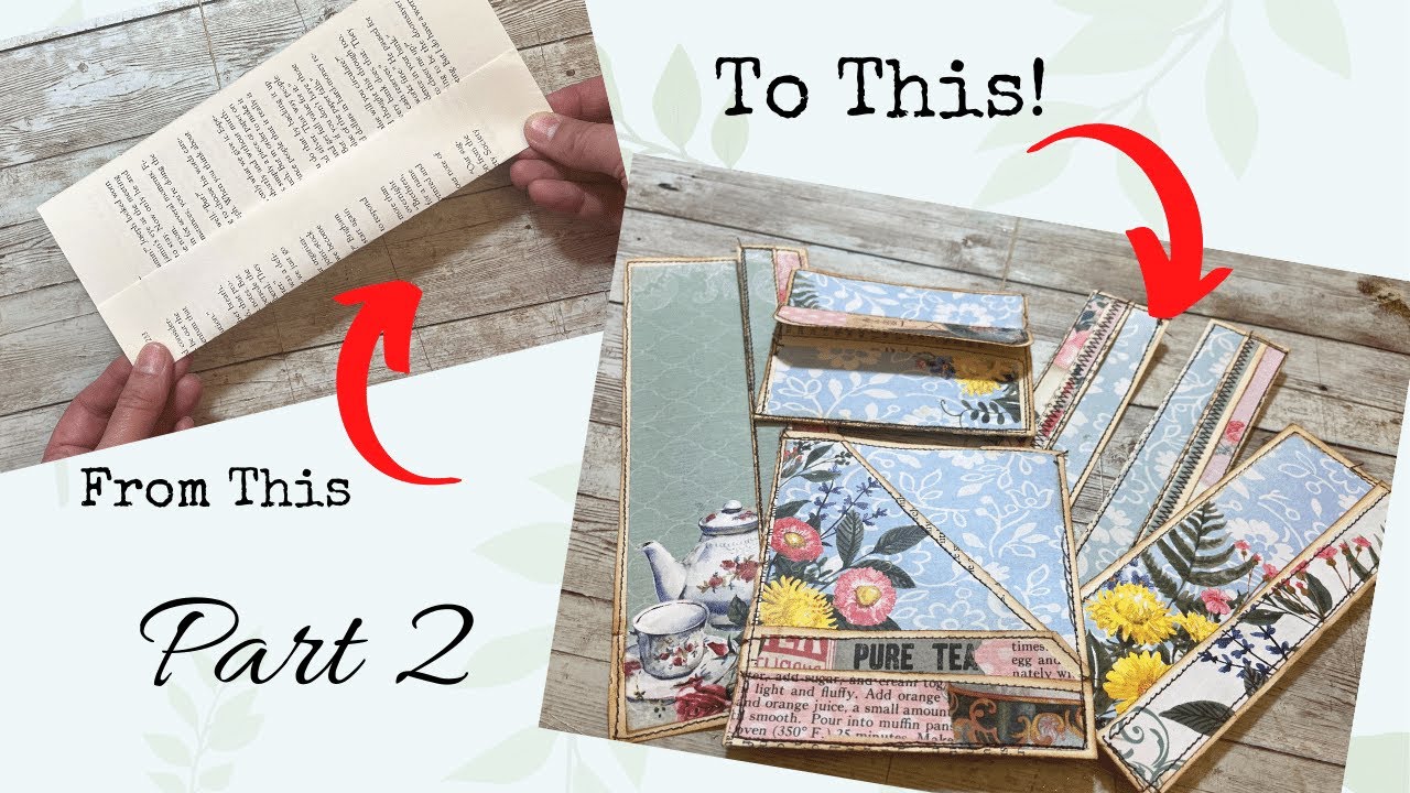 Junk Journal Book Page 💡Ideas! 💡- Part 2! 📔Start with the same fold to ...