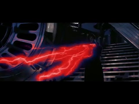 Luke vs Palpatine but Palpatine has red lightning. - YouTube
