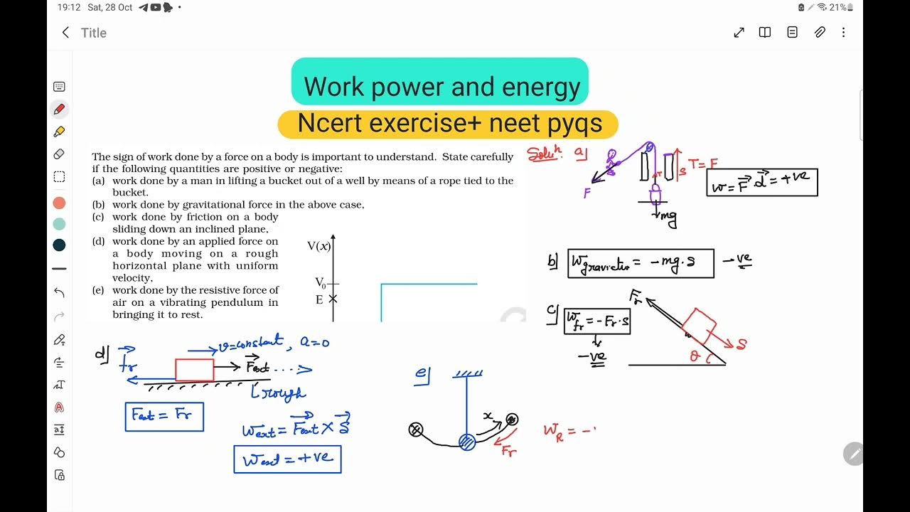 DAYS 10 WORK POWER AND ENERGY (NCERT+PYQ) - YouTube