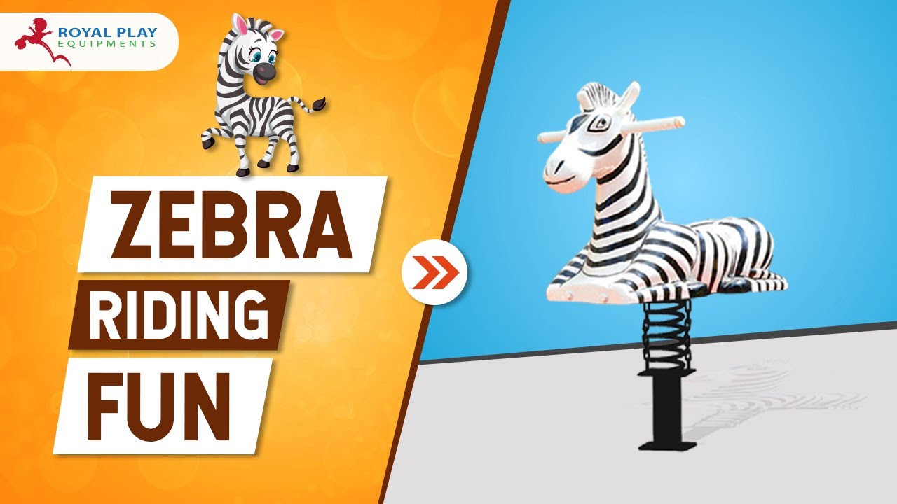 PSR07 | Zebra Spring Rider for kids | Outdoor Play Activity Rider ...