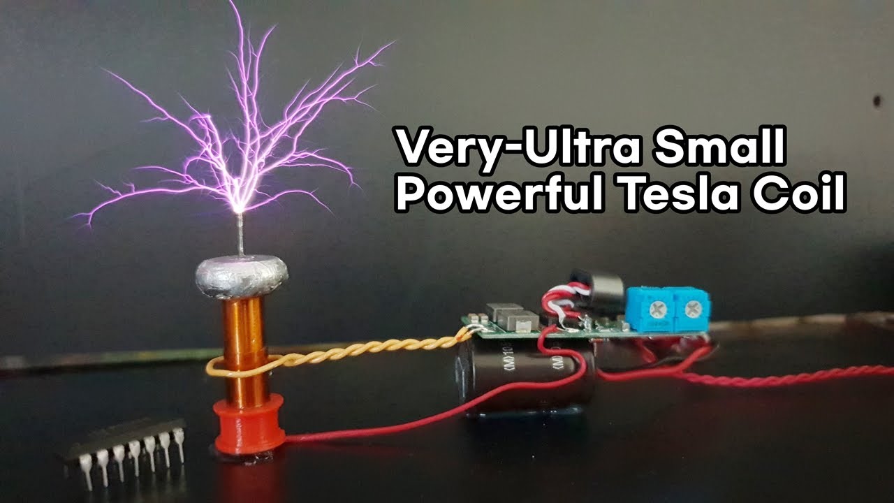 Very Ultra Small Tesla Coil (Test run) - YouTube