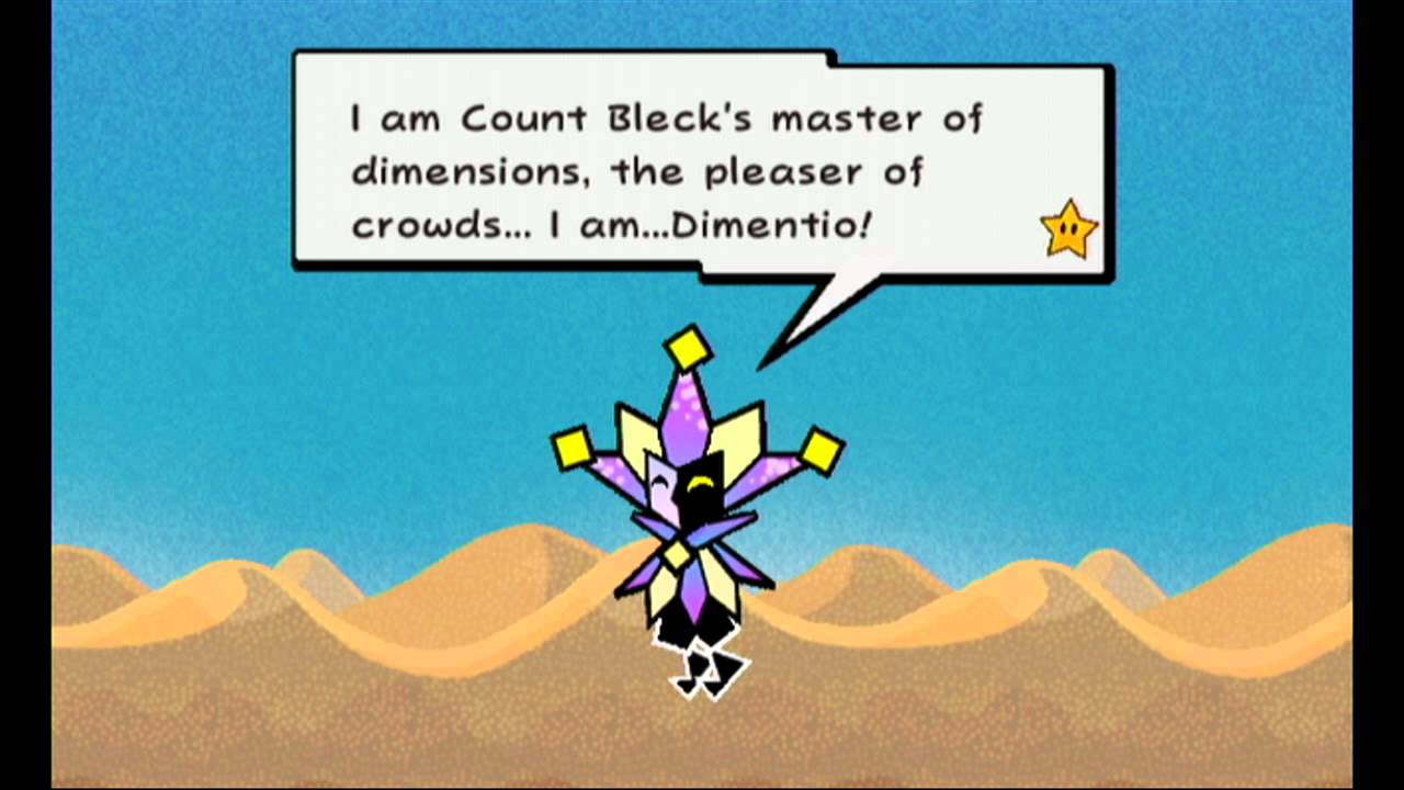 Super Paper Mario: Dimentio Fries Fracktail - YouTube