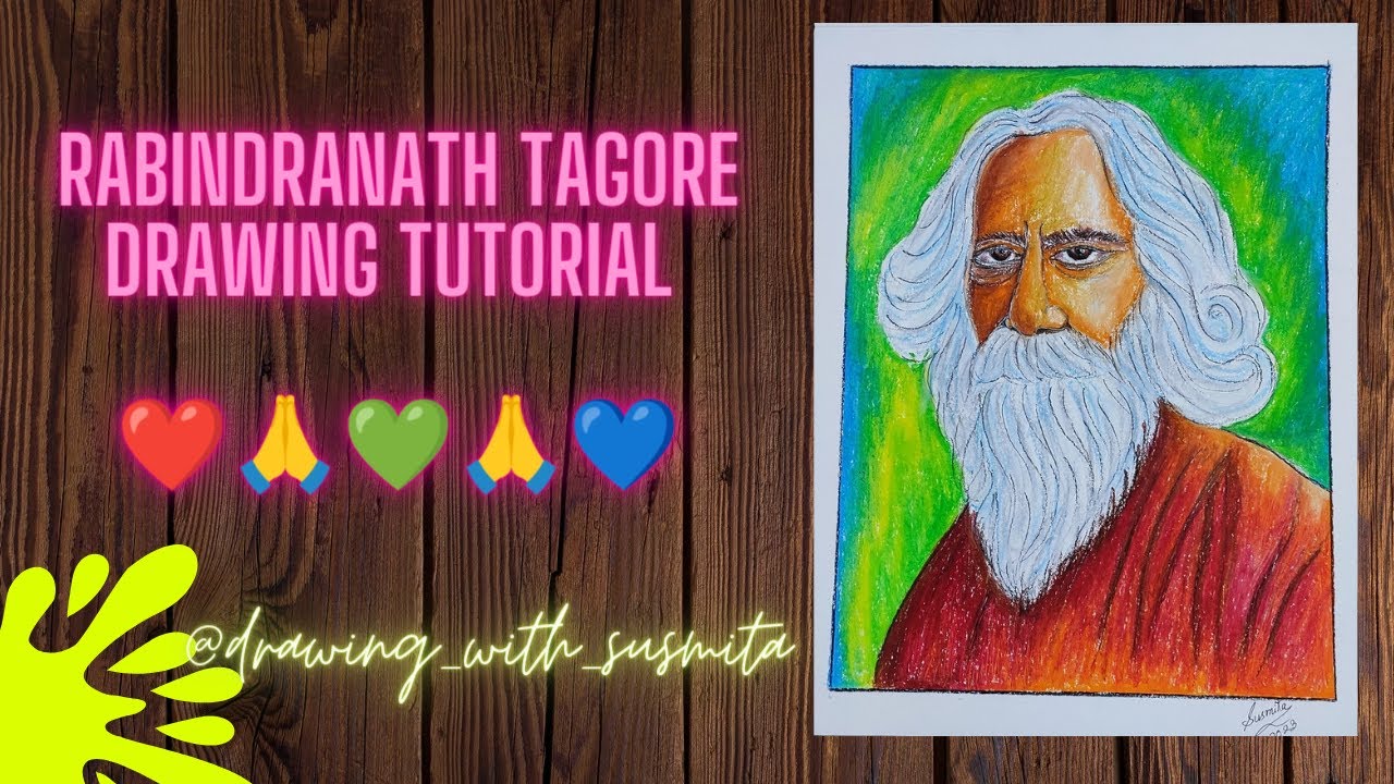 Rabindranath Tagore drawing tutorial | How to draw Rabindranath Tagore ...