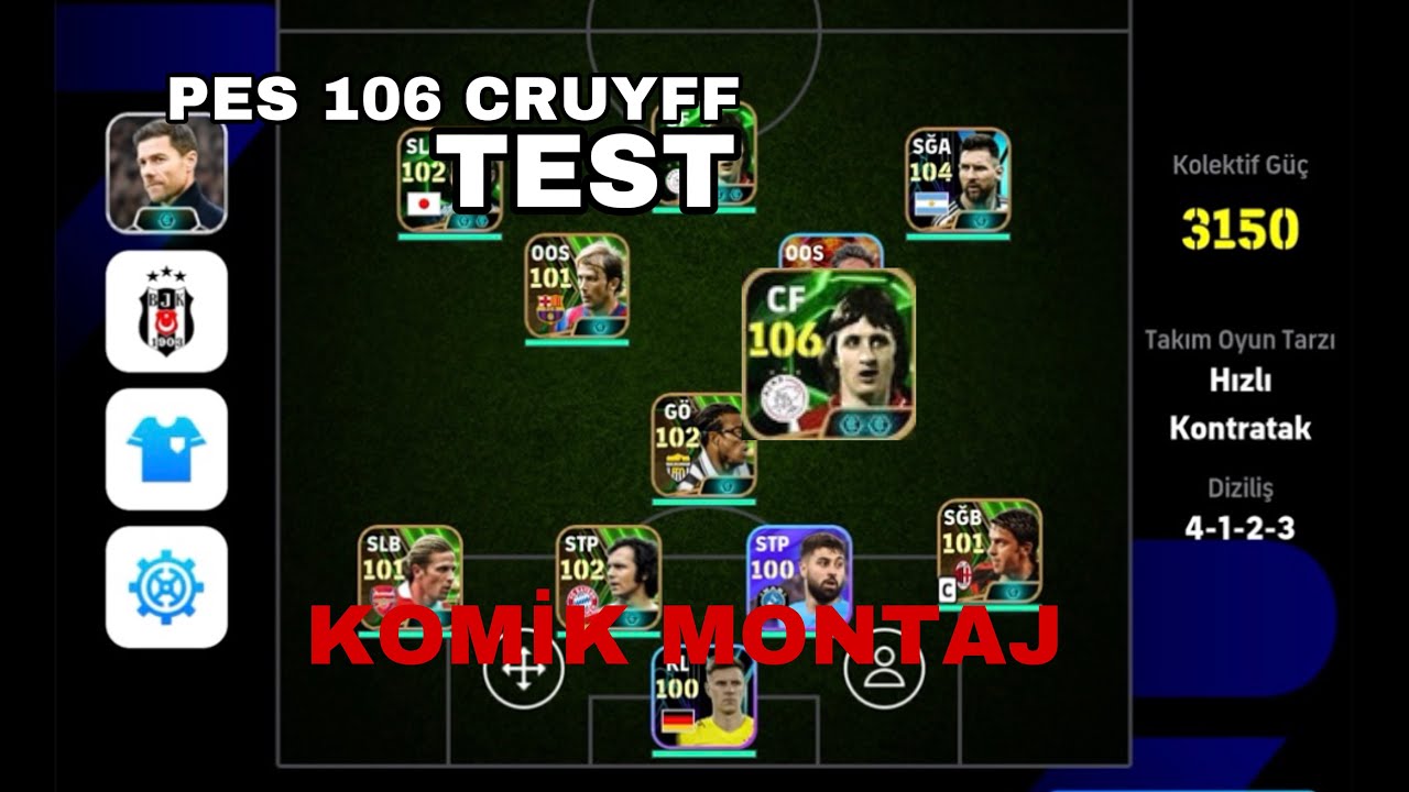 E footbal 106 CRUYFF TEST#football #pes - YouTube
