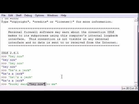 Python Programming Tutorial 6 Strings - YouTube