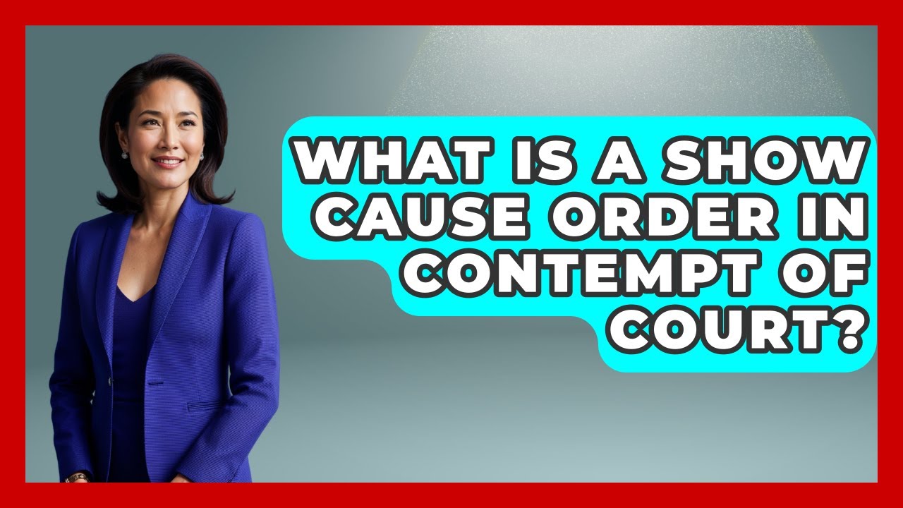What Is A Show Cause Order In Contempt Of Court? - Get Divorce Answers ...