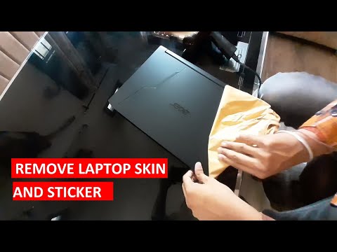 How to remove laptop skin from laptop || Remove sticker from laptop ...