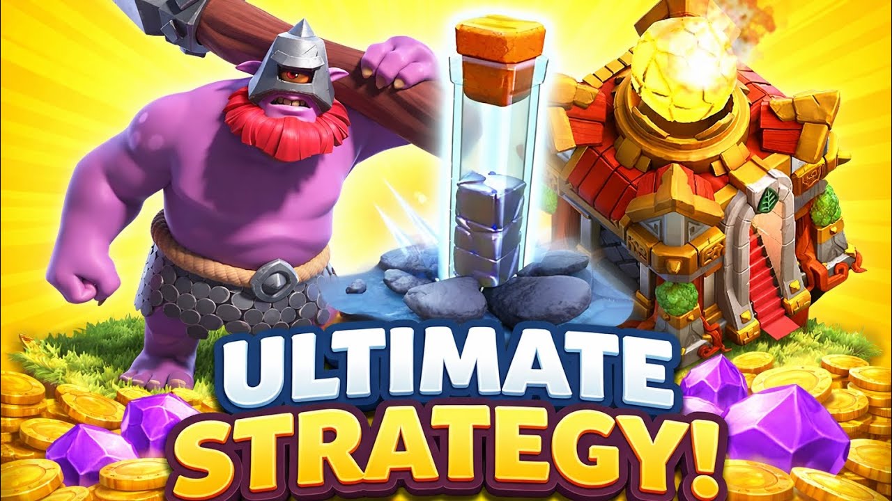 TH16 Yeti Thrower Attack With 11 Totem Spell !! TH16 Attack Strategy ...