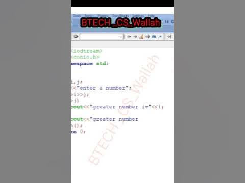 How to write a program to compare two numbers || C++ Language - YouTube