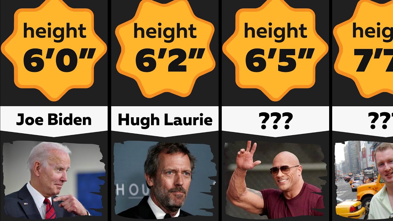 Comparison: Celebrity Height Comparison Chart - YouTube