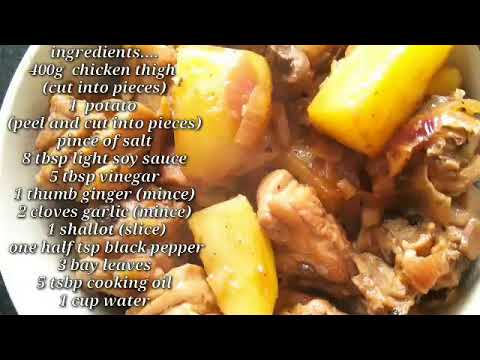 Chicken adobo/adobong Manok na may piniritong patatas - YouTube