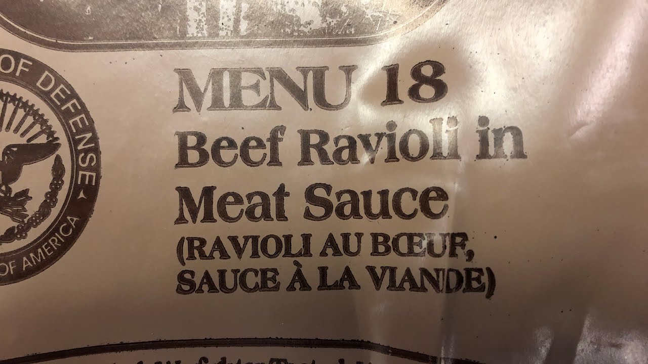MRE: Beef Ravioli in Meat Sauce Menu 18 ~2018 Case A&B Series~ - YouTube
