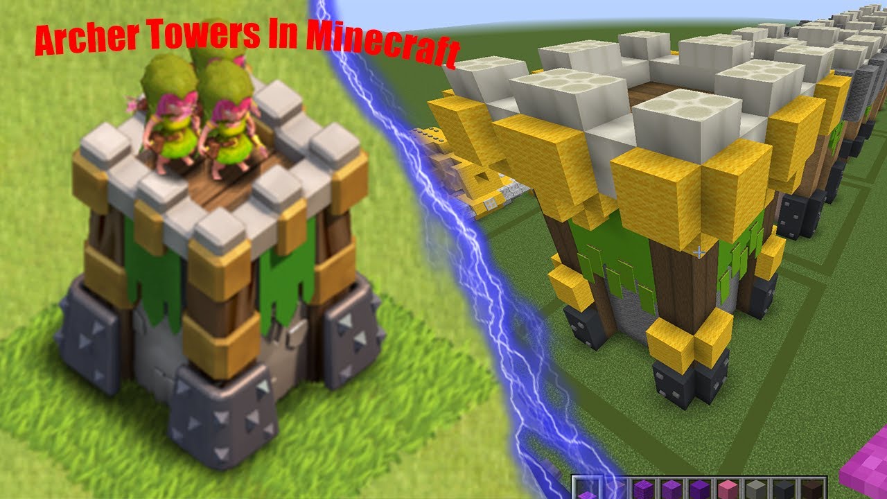 All Archer Tower Levels From Clash Of Clans | In Minecraft! - YouTube