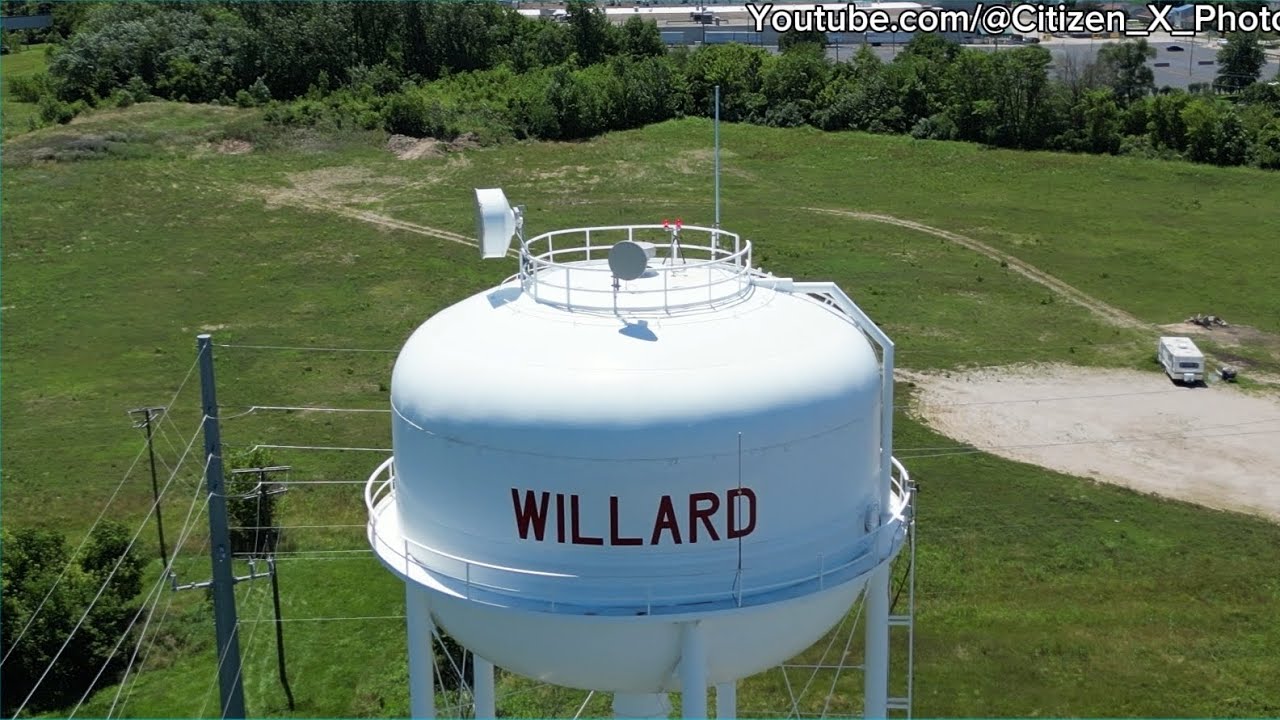 Willard Water Tower Willard Ohio Huron County June 2024 4k - YouTube