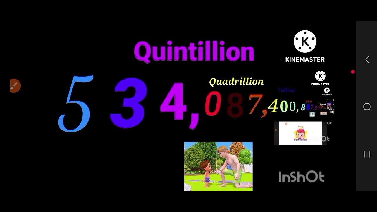 Numbers 0 to 1 Septillion with sound effects - YouTube