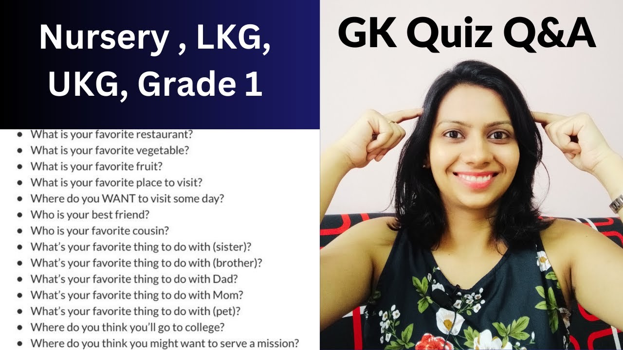 GK Quiz Question for kids || Nursery , LKG, UKG classes || Brain ...