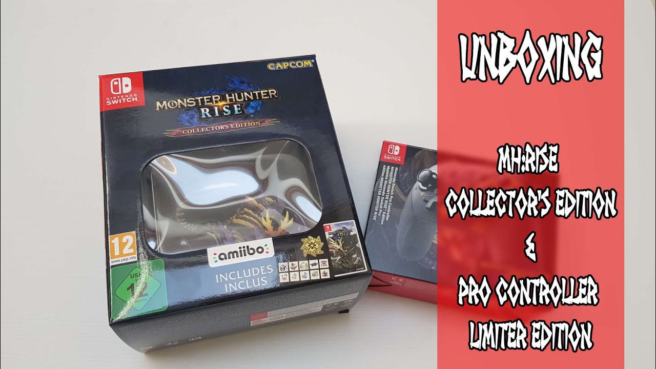 UNBOXING - MH:Rise Collector's edition & Switch Pro controller limited ...