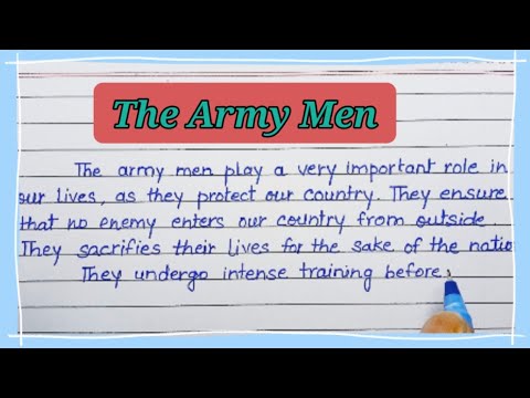 The Army Men Paragraph writing in English | The Army - YouTube