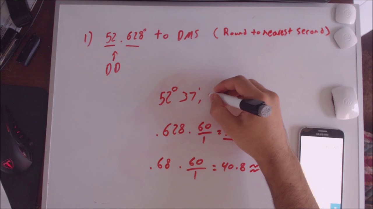 How to convert from DD to DMS and from DMS to DD - Trigonometry - YouTube