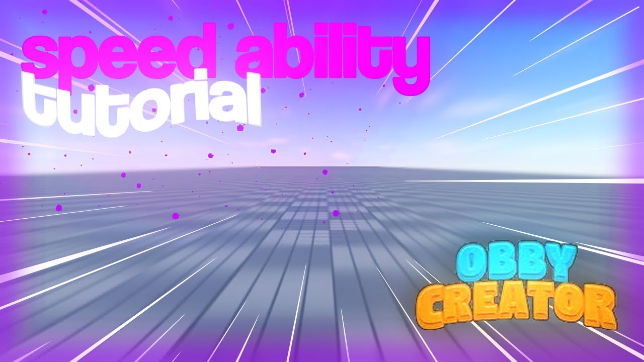How to make SPEED ABILITY in Obby Creator! - YouTube
