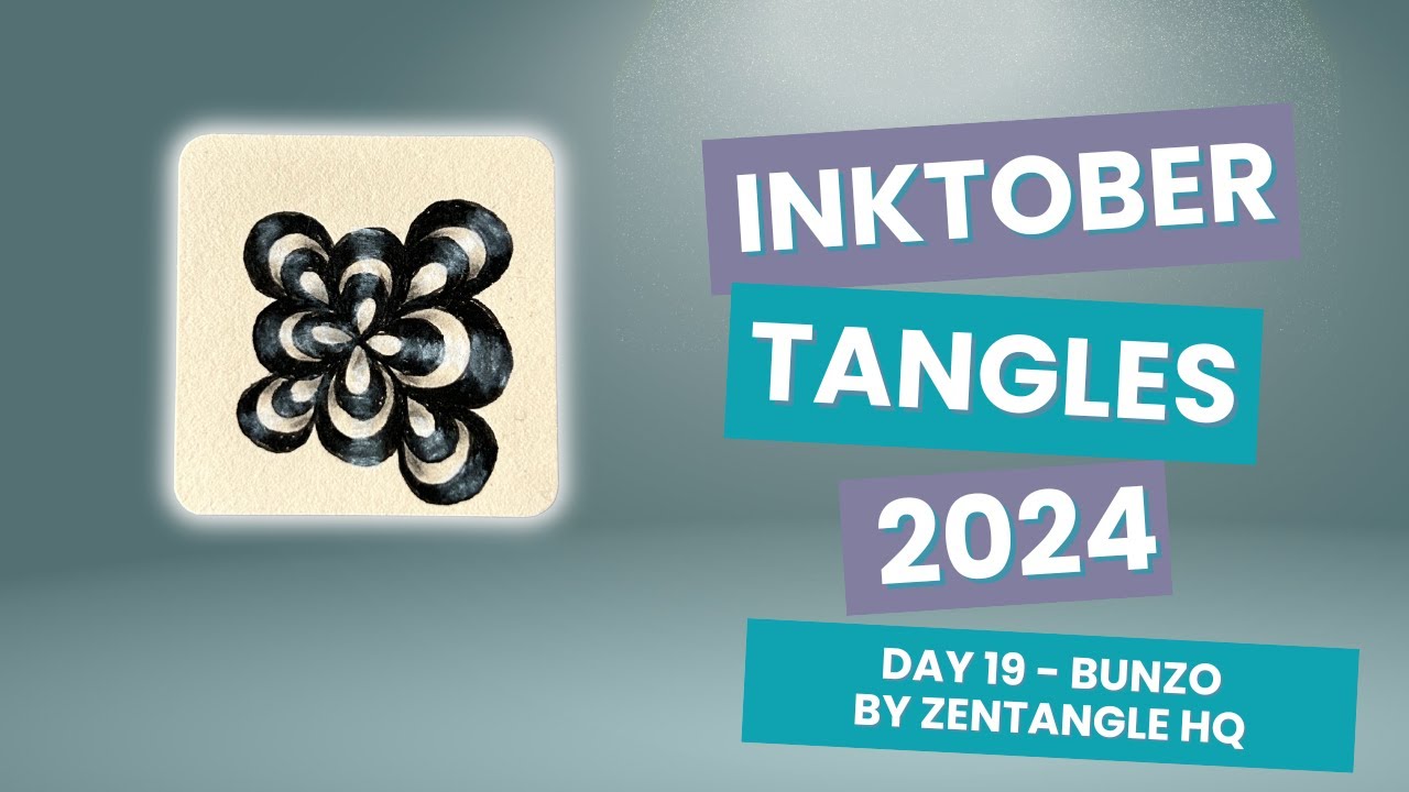 Inktober Tangles 2024 Day 19 Bunzo by Zentangle HQ - YouTube