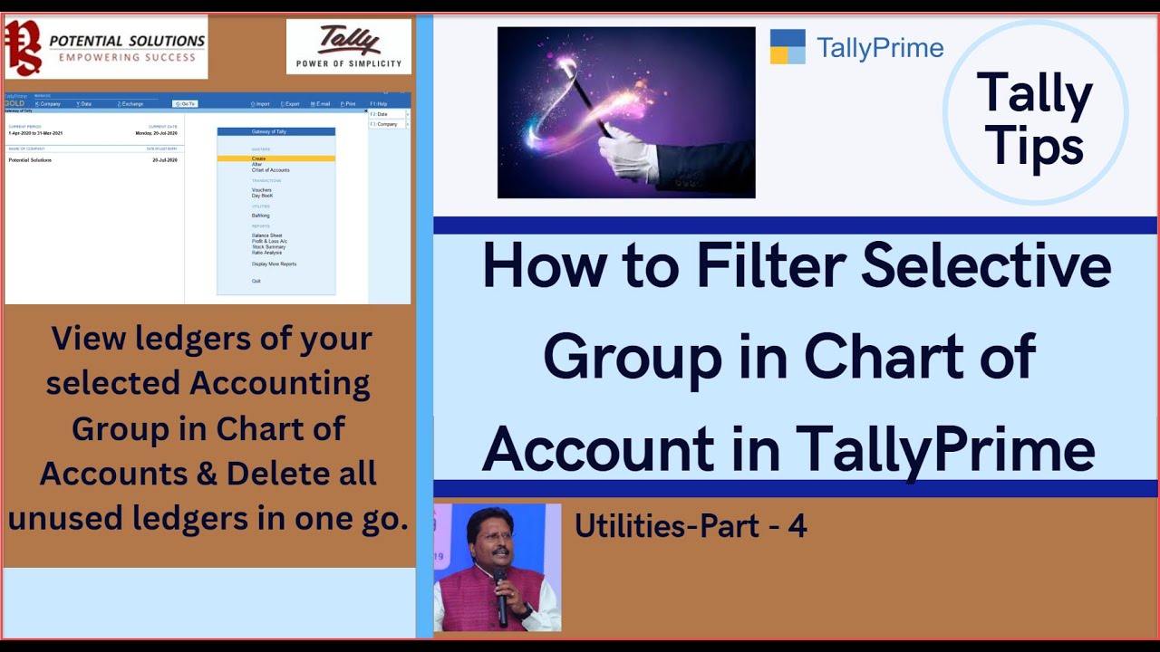 How to Filter Selective Group's Ledgers from Chart of Accounts in ...