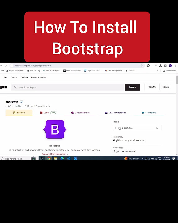 How To Install Bootstrap #shorts #bootstrap #code - YouTube