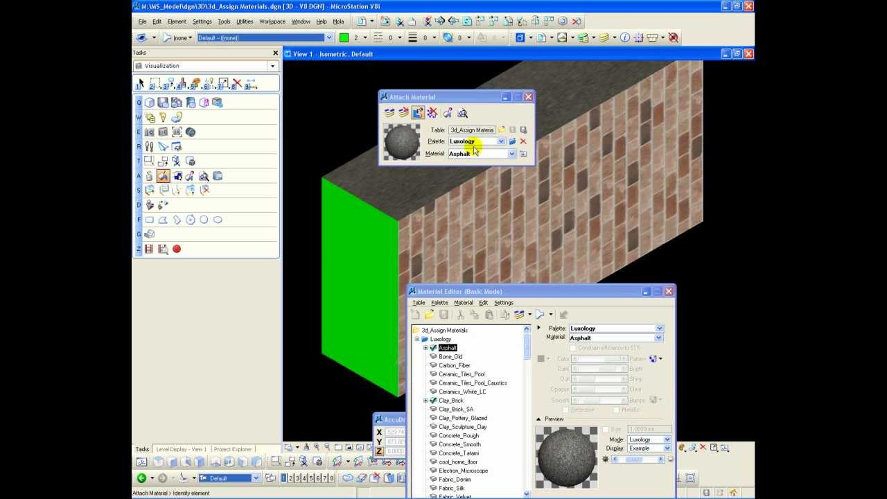 Bentley Microstation 3d Assign Material And Print 3d Pdf By Rob Cross