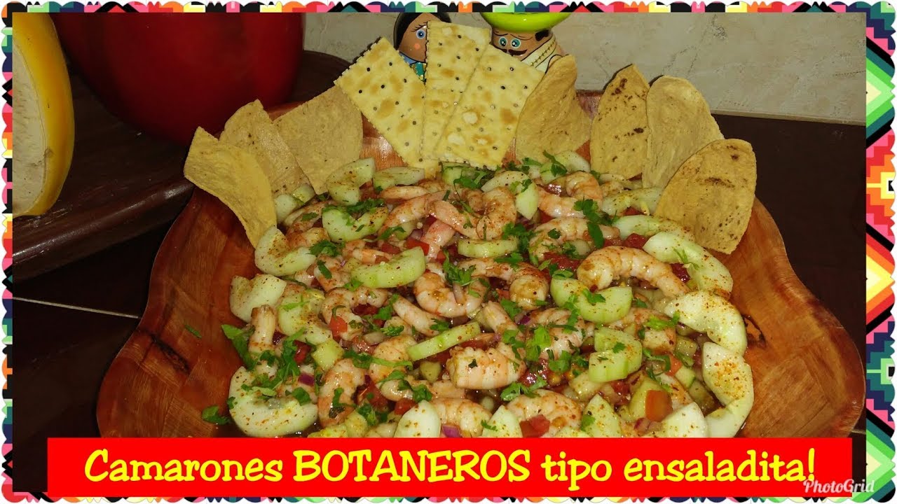 Camarones botaneros tipo ensaladita!! - YouTube