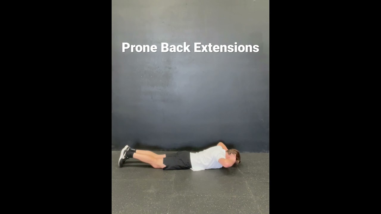 Bodyweight Prone Back Extensions - YouTube