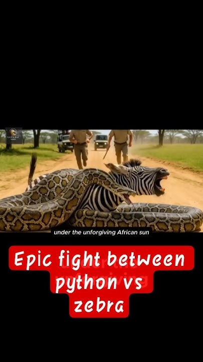 Epic Battle Under the African Sun Python vs zebra #animalrescue # ...