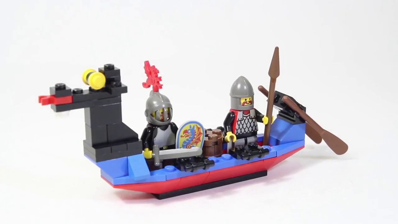 Lego Castle 1547 Black Knights Boat 1993 BrickBuilder History - YouTube