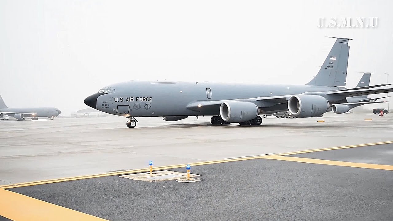 KC-135 Stratotankers Alert and Take Off from Fairchild Air Force Base ...