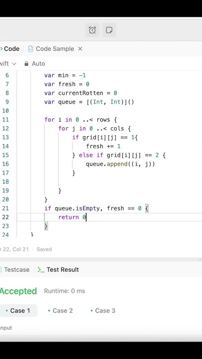 Day 62 Leetcode Problem 994 Swift Daily Challenge Coding Faang Swiftui Youtube 9287