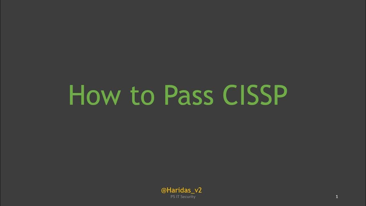 How to Pass CISSP - YouTube