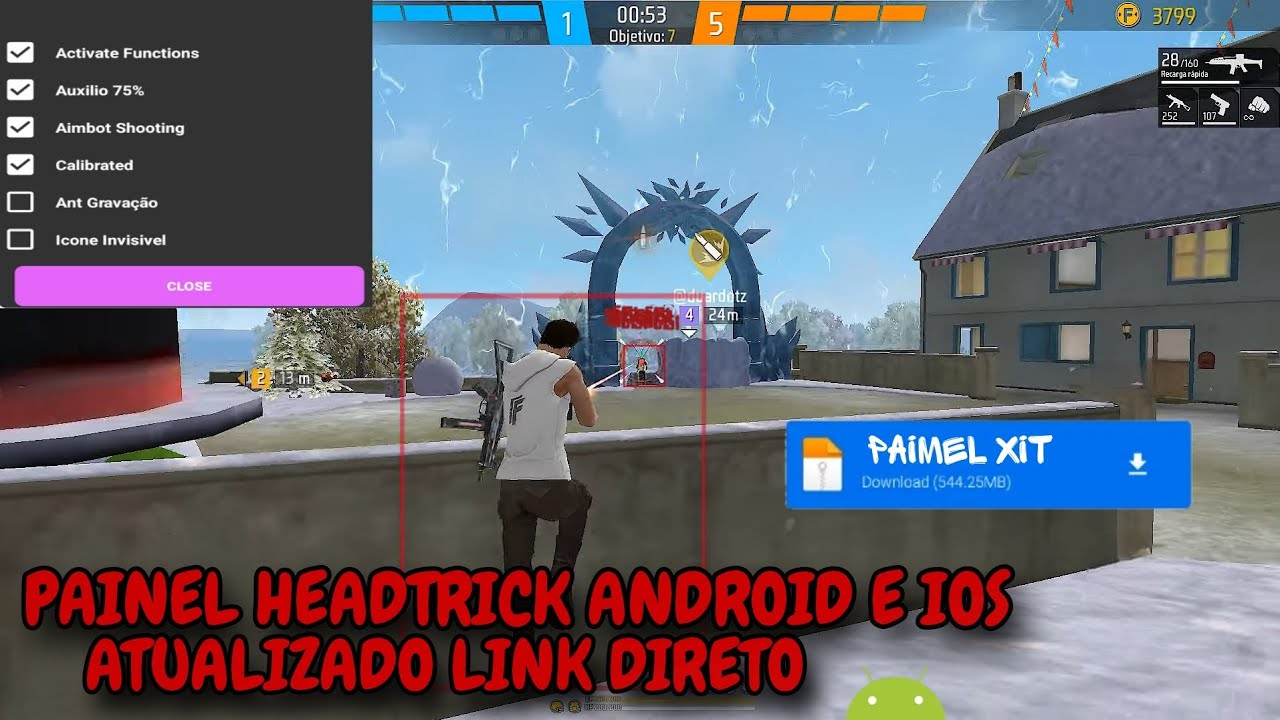PAINEL EXTERNAL HEADTRICK ANDROID E IOS 😈 NOVO XIT FREE FIRE 🎯 LINK ...